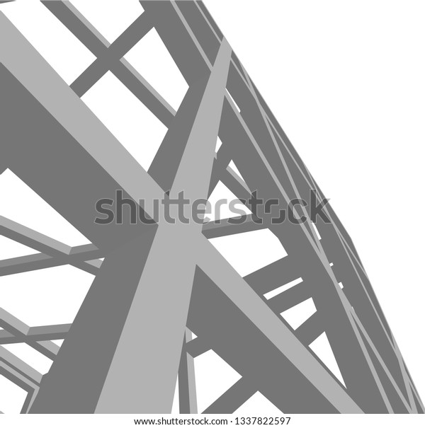 Structure Building Construction Industrial Background Stock Vector ...