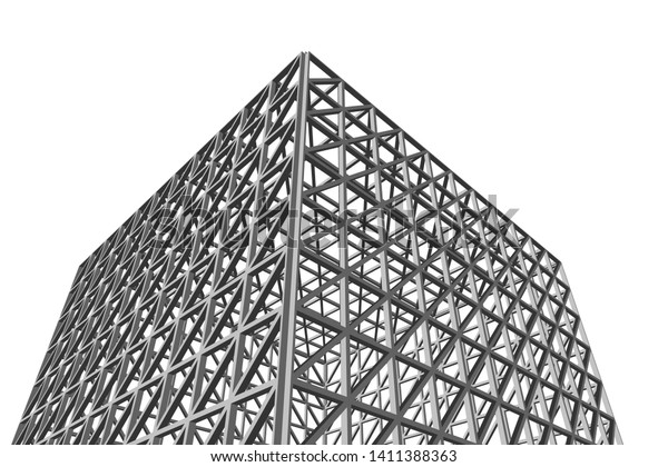 Structure Building Construction Industrial Background Stock Vector ...