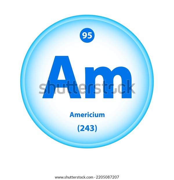Structure Chemical Element Americium Symbol Science Stock Vector ...
