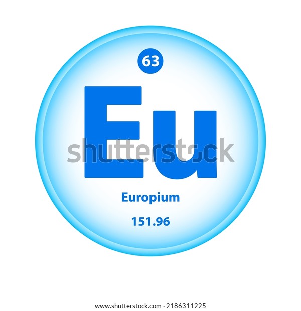 Structure Chemical Element Europium Eu Symbol: เวกเตอร์สต็อก (ปลอดค่า ...