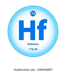 Structure Chemical Element Hafnium Hf Symbol Stock Vector (Royalty Free ...