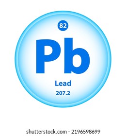 Structure Chemical Element Lead Plumbum Pb Stock Vector (Royalty Free ...