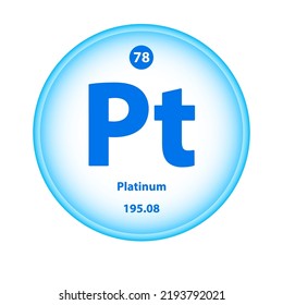 Structure Chemical Element Platinum Pt Symbol Stock Vector (Royalty ...