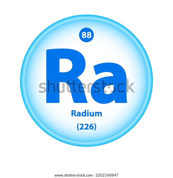 Structure Chemical Element Radium Ra Symbol Stock Vector (Royalty Free ...
