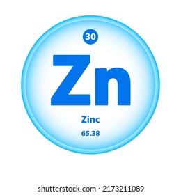 Structure Chemical Element Zinc Zn Symbol Stock Vector (Royalty Free ...
