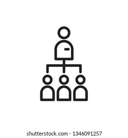 Structure Icon Outline Staff Stock Vector (Royalty Free) 1346091257