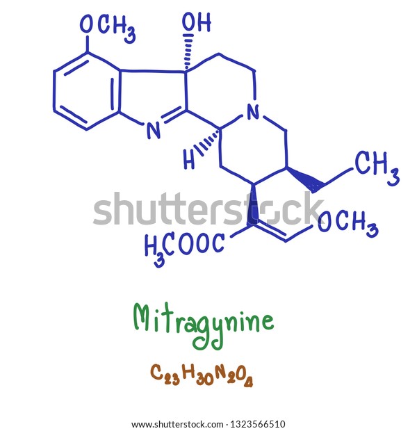 Structure Mitragynine Indolebased Opioidreceptor Agonist Most Stock ...