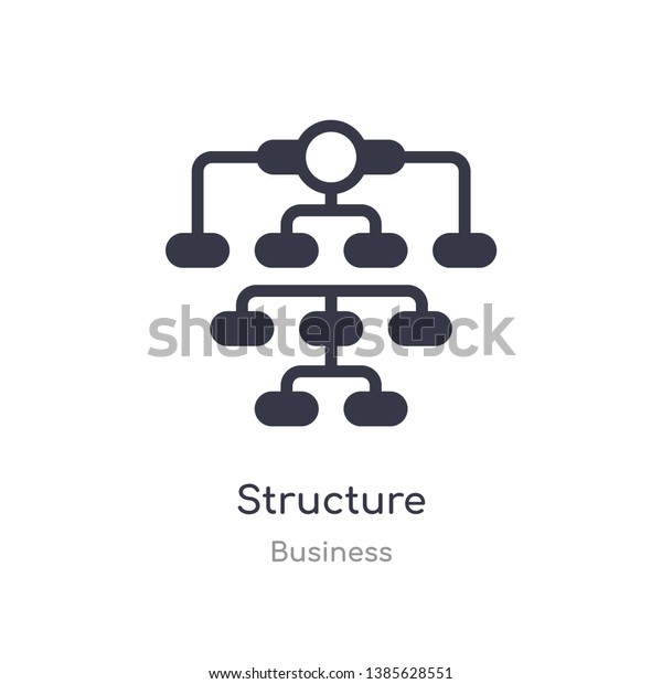 Structure Outline Icon Isolated Line Vector Stock Vector (Royalty Free ...
