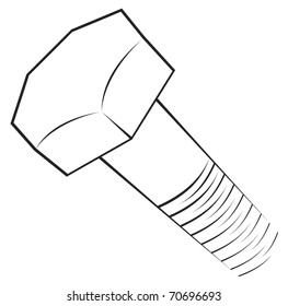 Structure Screw On Simple Sketch Stock Vector (Royalty Free) 70696693 ...