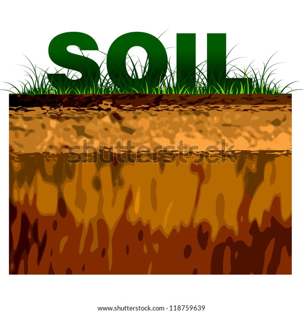 Structure Soil Cut On Black Stock Vector (Royalty Free) 118759639 ...