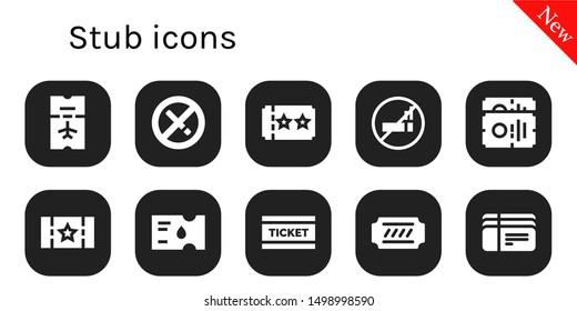 Stub Icon Set 10 Filled Stub Stock Vector (Royalty Free) 1498998590 ...