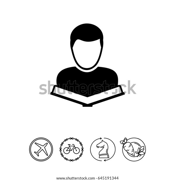 Student Book Icon Stock Vector (Royalty Free) 645191344 | Shutterstock