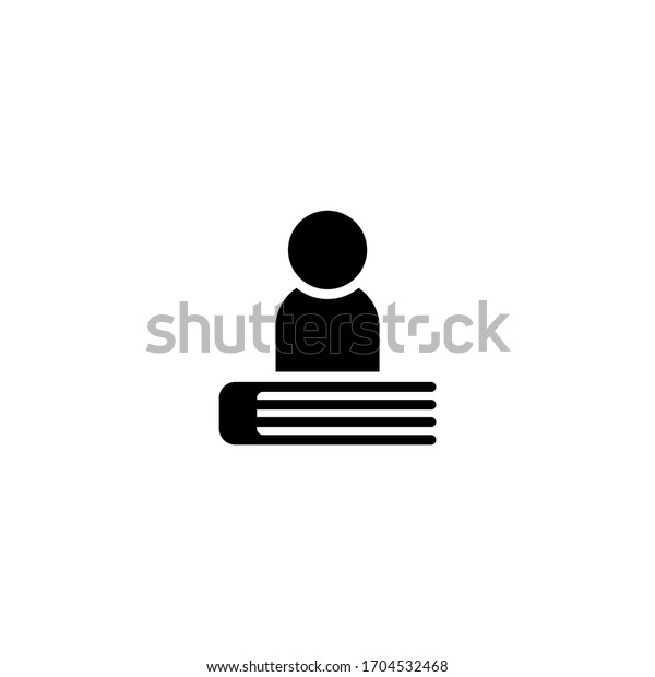 Student Books Vector Icon Black Solid Stock Vector (Royalty Free ...