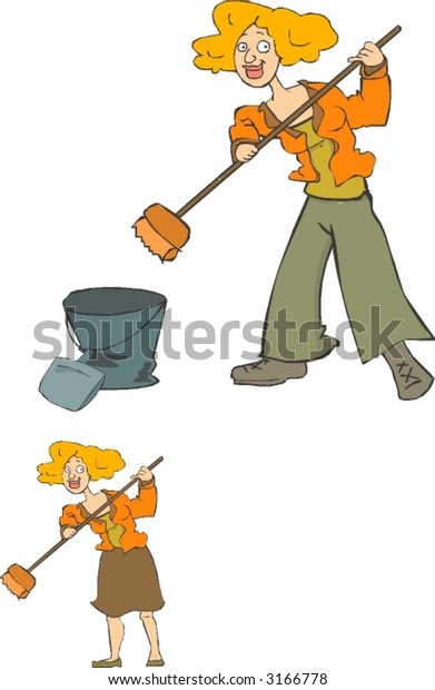 Student Cleaning Vector See My Portfolio Stock Vector (Royalty Free ...