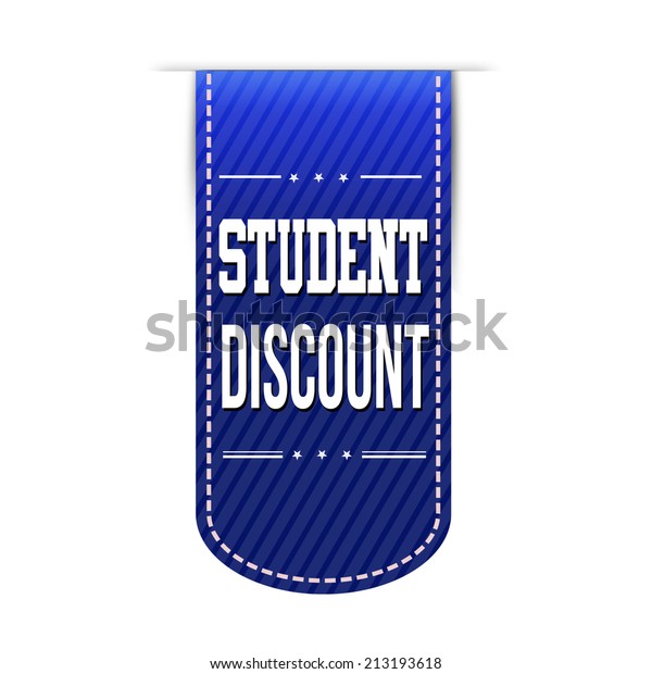 Student Discount Banner Design Over White Stock Vector (Royalty Free ...