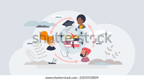 Student Exchange International University Program Tiny Stock Vector ...