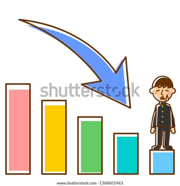 Student Graph Down Male Student Uniform Stock Vector (Royalty Free ...