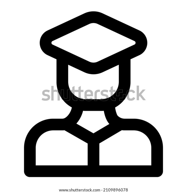 Student Icon Black Color Stock Vector (Royalty Free) 2109896078 ...