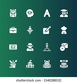 Student Icon Set Collection 16 Filled Stock Vector (Royalty Free ...