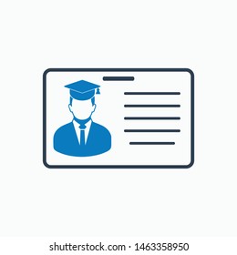 Student Id Card Flat Style Vector Stock Vector (Royalty Free ...