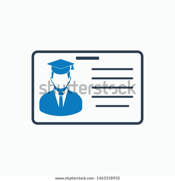 Student Id Card Flat Style Vector Stock Vector (Royalty Free ...