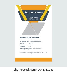 Student Id Card Template Layout Stock Vector (Royalty Free) 2041381289 ...