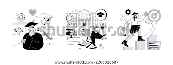 Student Life Abstract Concept Vector Illustration Stock Vector (Royalty ...