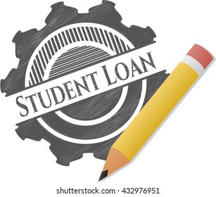 Student Loan Emblem Pencil Effect Stock Vector (Royalty Free) 432976951 ...