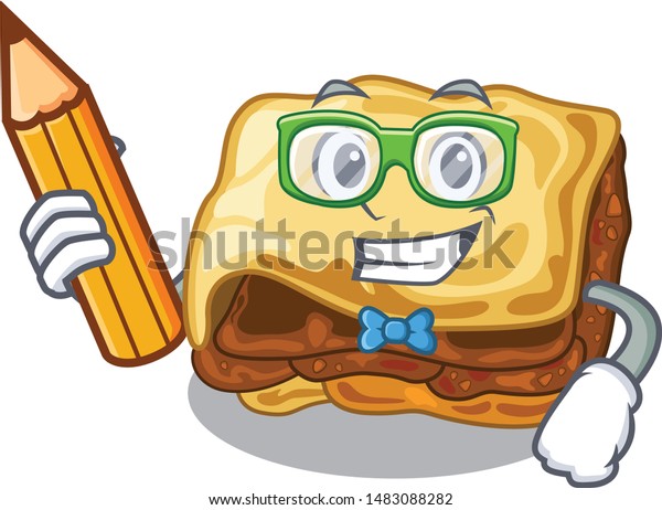 Student Moussaka Cooked Cartoon Pan Stock Vector (Royalty Free ...