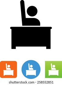 979 Student raising hand icon Stock Vectors, Images & Vector Art ...