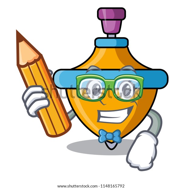 Student Spinning Top Character Cartoon Stock Vector (Royalty Free ...