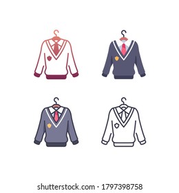 Student Uniform Icon Vector Illustration Stock Vector (Royalty Free ...