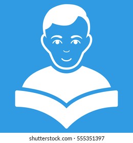 Student Vector Icon Flat White Symbol Stock Vector (Royalty Free ...