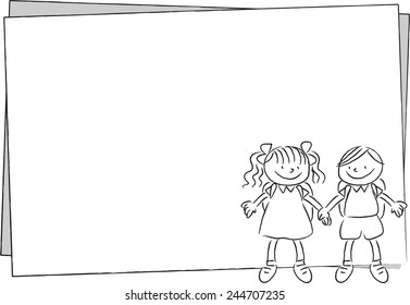 Students Blank Background Stock Vector (Royalty Free) 244707235 ...