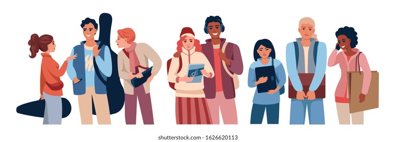 Students Different Nations Art Intuition Musical Stock Vector (Royalty ...