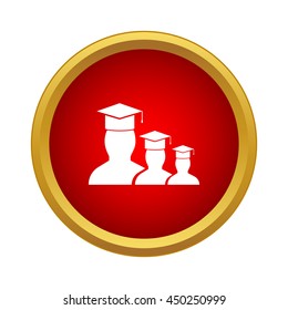 Students Icon Simple Style Red Circle Stock Illustration 463986809 ...