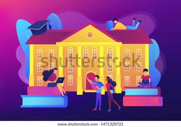 Students Interacting Each Other Making Friends Stock Vector (Royalty ...