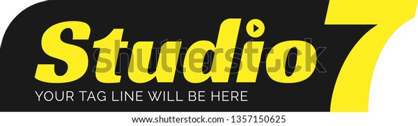 Studio 7 Logo Logo Studio Stock Vector (Royalty Free) 1357150625 ...