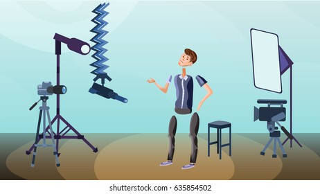 Studio Character Animation Stock Vector (Royalty Free) 635854502 ...