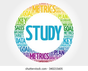Study Circle Word Cloud Business Concept Stock Vector (Royalty Free ...