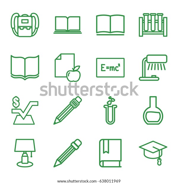 Study Icons Set Set 16 Study Stock Vector (Royalty Free) 638011969 ...
