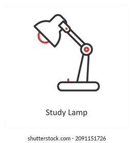 Study Lamp Lamp Icon Concept Stock Vector (Royalty Free) 2091151726 ...