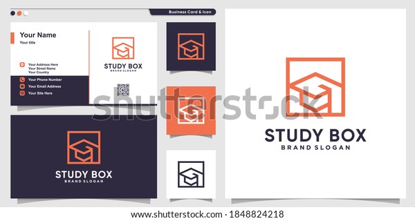 Study Logo Box Line Art Concept Stock Vector (Royalty Free) 1848824218 ...