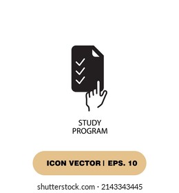 Study Program Icons Symbol Vector Elements Stock Vector (Royalty Free ...