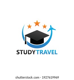 Study Travel Plane Logo Template Design Stock Vector (Royalty Free ...