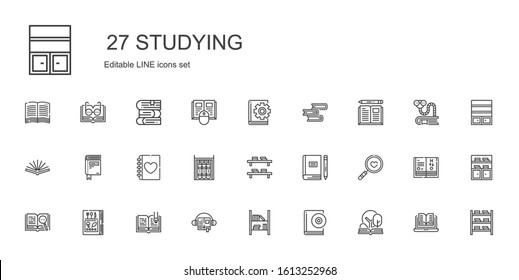Presentation Icons Set Collection Presentation Computer Stock Vector ...