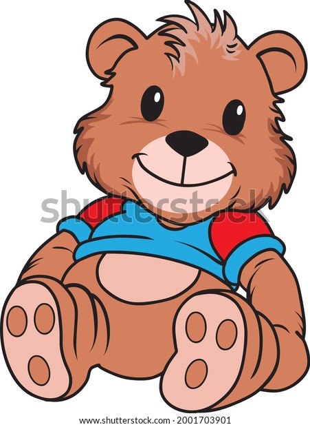 Stuffed Animal Vector Illustration Isolated On Stock Vector (Royalty ...