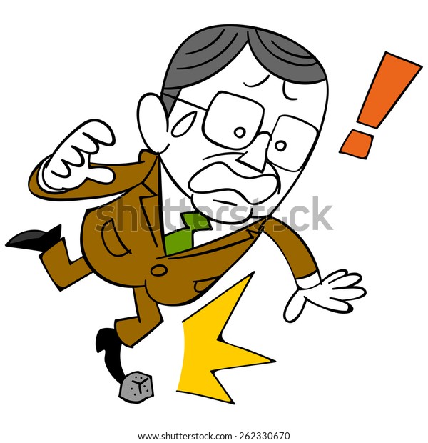 Stumble Middleaged Businessman 库存矢量图（免版税）262330670 | Shutterstock