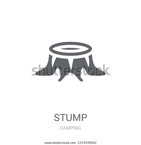 Stump Icon Trendy Stump Logo Concept 스톡 벡터(로열티 프리) 1214590642 ...