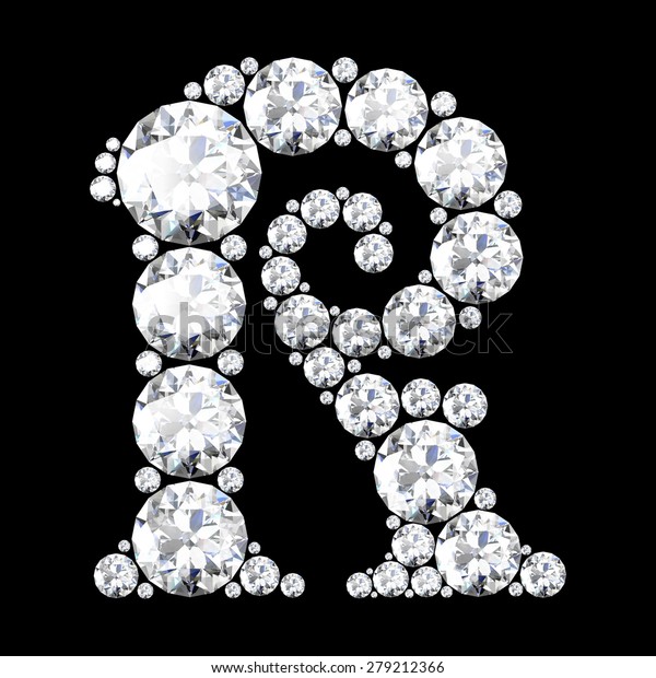 A stunning beautiful R set in diamonds